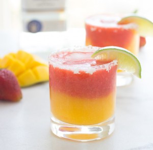 Fresh Strawberry Mango Margaritas