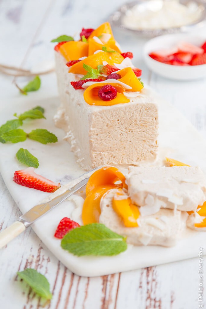 Mango and Coconut Semifreddo